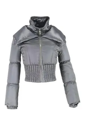 Prada Zip-up Padded Jacket - Grey
