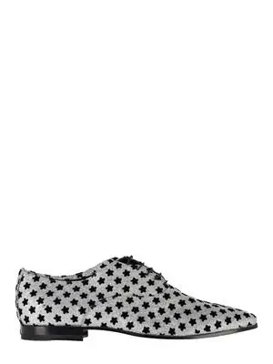 Saint Laurent Star-print Oxford Shoes - Silver