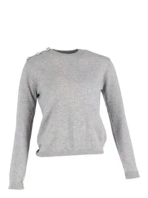 GANNI Crystal-embellished Sweater - Grey