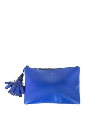ANYA HINDMARCH Georgiana Leather Clutch - Blue