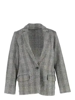 ISABEL MARANT VINTAGE Herringbone Single-breasted Blazer - Grey