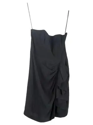 TEMPERLEY LONDON Strapless Ruffled Mini Dress - Black