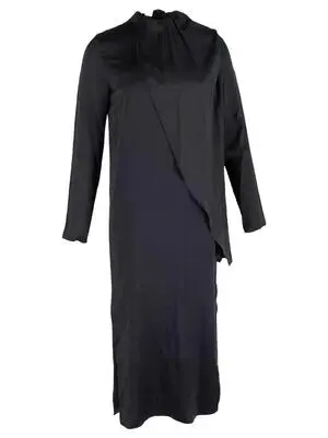 Dodo Bar Or Silk Long-sleeve Midi Dress - Black