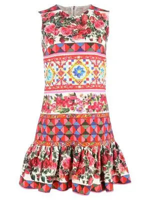 Dolce & Gabbana Mambo Ruffled Minidress - White