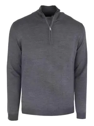 SLOWEAR Turtle-Neck Half-Zip Sweater