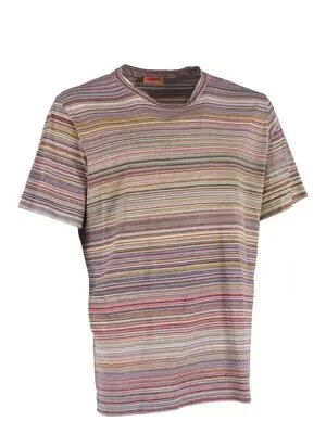 Missoni Striped Crew-neck T-shirt - Purple
