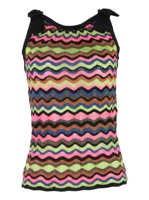 Missoni Zigzag Cotton Tank Top - Green