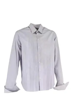 Giorgio Armani Striped-pattern Long-sleeve Shirt - White