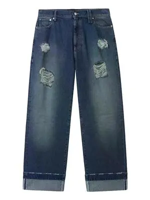 Simone Rocha Distressed Jeans - Blue