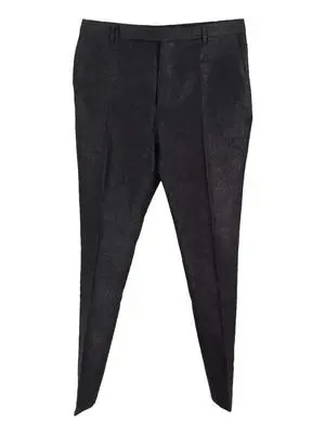 Saint Laurent Floral-jacquard Trousers - Black