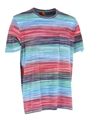 Missoni Printed Chest-pocket T-shirt - Blue