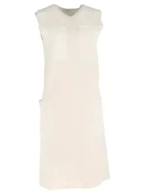 Celine Four-pocket Sleeveless Midi Dress - Neutrals