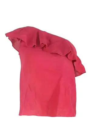 ISABEL MARANT VINTAGE One-shoulder Ruffle Top - Pink