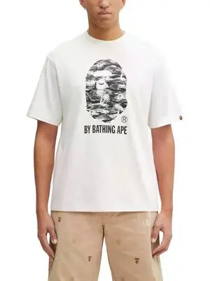 A BATHING APE Palm Tree Camo Logo-print T-shirt - Neutrals