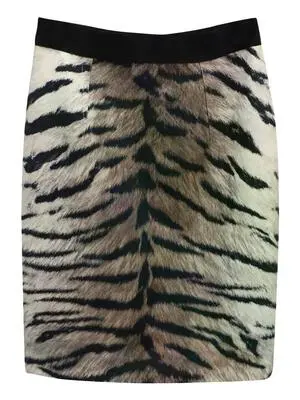 Giambattista Valli Tiger-print Pencil Skirt - Brown