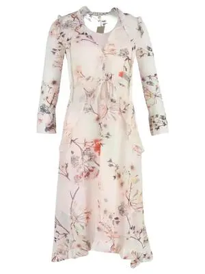 Maje Floral-print Midi Dress - Pink