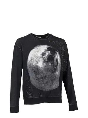 Valentino Garavani Moon-print Sweatshirt - Black