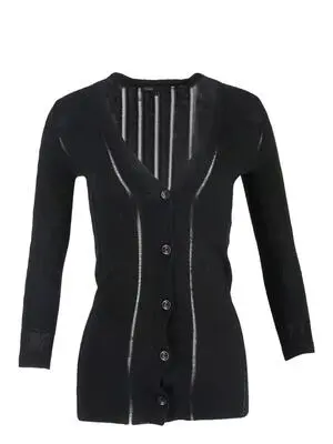 Maje Knitted Buttoned Cardigan - Black