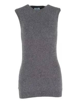Prada Knitted Wool Top - Grey
