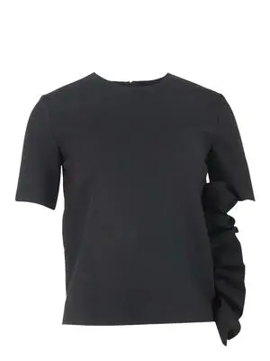 MSGM Ruffled T-shirt - Black