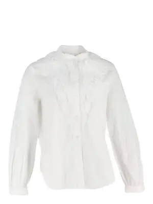 Chloé Broderie-anglaise Flounces Shirt - White