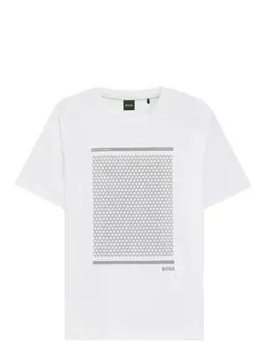 BOSS Geometric-print T-shirt - White