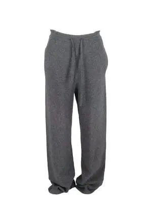 ISABEL MARANT VINTAGE Drawstring Wool Trousers - Grey