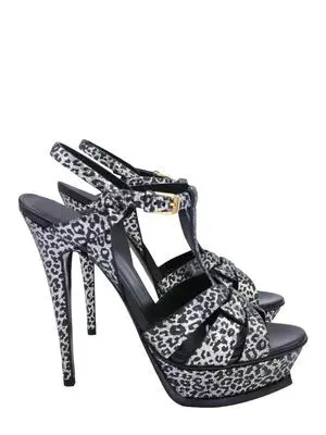 Saint Laurent Platform T-Strap Pumps Black