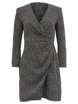 Saint Laurent Polka-dot Long-sleeve Dress - Black