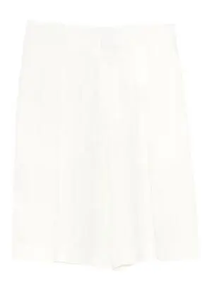 Victoria Beckham Pleated Tailored Shorts - White