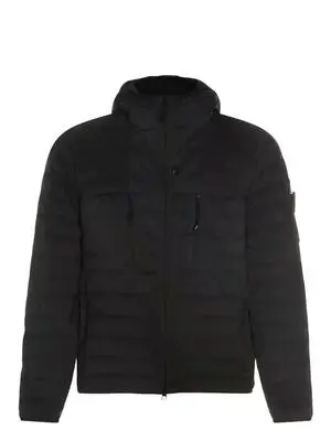 Stone Island Down-tc Hooded Padded Coat - Black