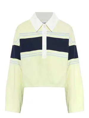 RE/DONE Striped Polo Top - Yellow