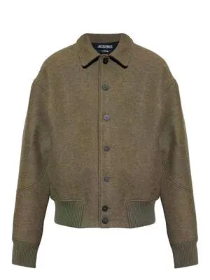 Jacquemus Button Collar Jacket - Brown