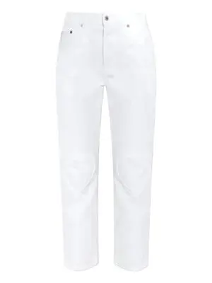 Moschino Heart Frayed Jeans - White