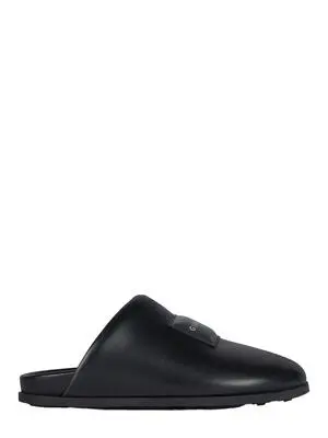 Givenchy Label Flat Mules - Black