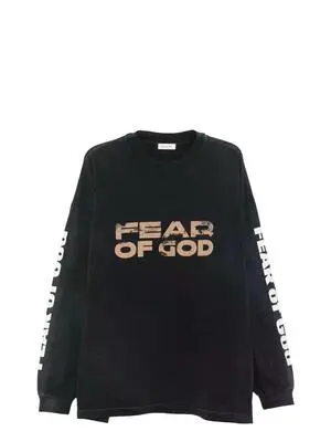 Fear Of God Logo-print Long-sleeve T-shirt - Black