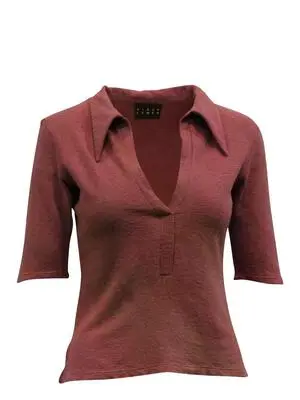 Alumnae V-neck Polo Shirt - Red