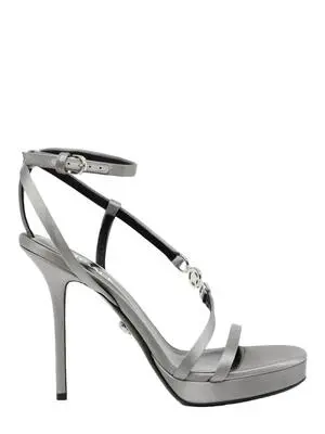 Versace Chain Embellished Sandals - Grey