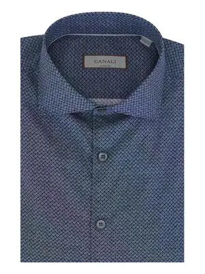 Canali Patterned Shirt - Blue