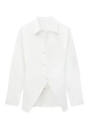 Helmut Lang Button Asymmetric Shirt - White