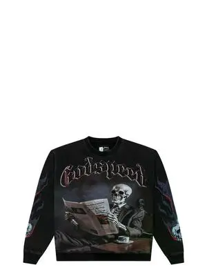 GODSPEED Graphic Print Long-sleeve Sweatshirt - Black