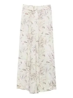 Peserico Floral-print Palazzo Pants - Neutrals