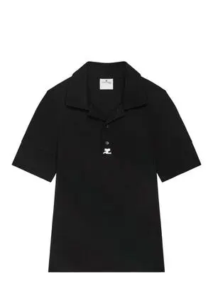 COURREGES Logo Polo Shirt - Black