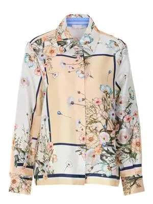 Liu Jo Floral-print Long-sleeve Shirt - Neutrals
