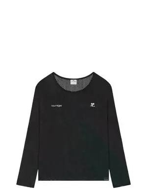 COURREGES Logo Long-sleeve Top - Black