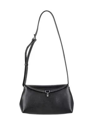 TOTEME T-lock Leather Crossbody Bag - Black