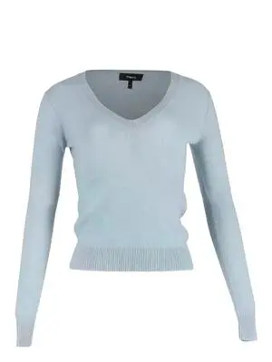 Theory V-neck Knitted Sweater - Blue