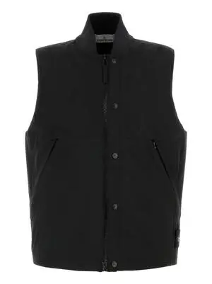 Stone Island Zip-up Gilet - Black