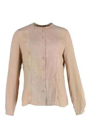 Alexander McQueen Lace-trimmed Shirt - Neutrals