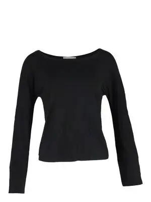 Max Mara Boat-neck Long-sleeve T-shirt - Black